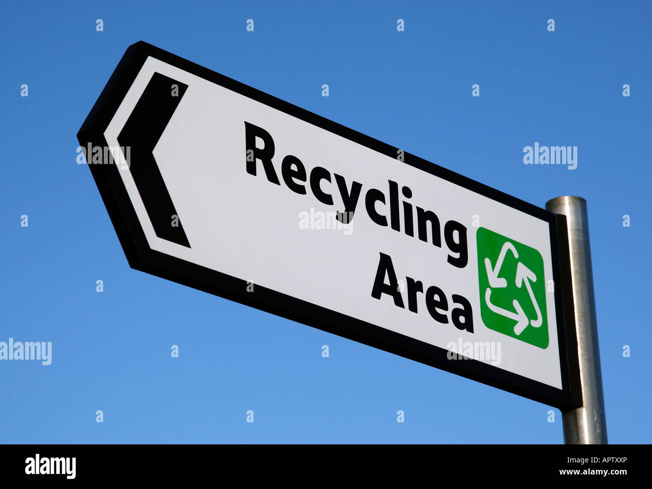 recycling area sign bedworth coventry england uk Stock Photo - Alamy