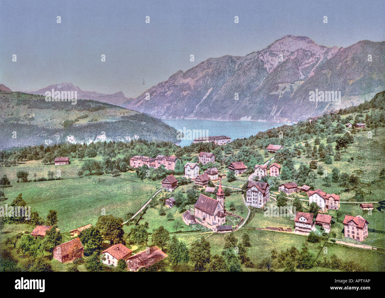 Morschach and Axenstein, Lake Lucerne, Switzerland Stock Photo - Alamy