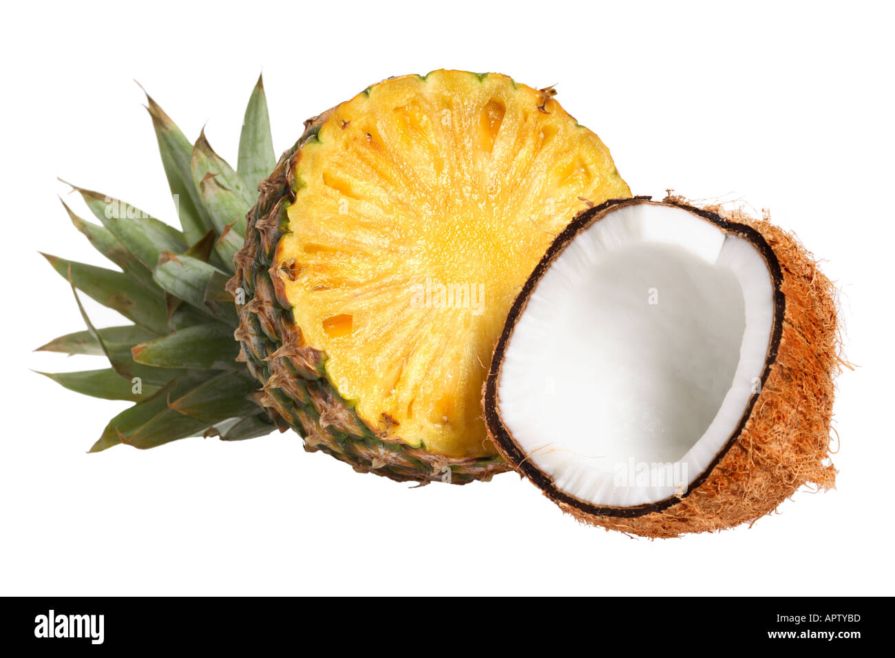 Pineapple and Coconut Stock Photo - Alamy