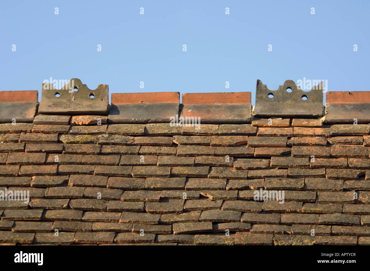 Decorative terracotta roof tiles crown hi-res stock photography and ...