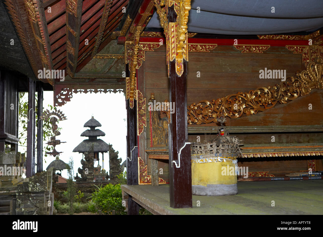 Batu Temple mother of temples Kintamani Village Mount Gunung Batur Bali ...