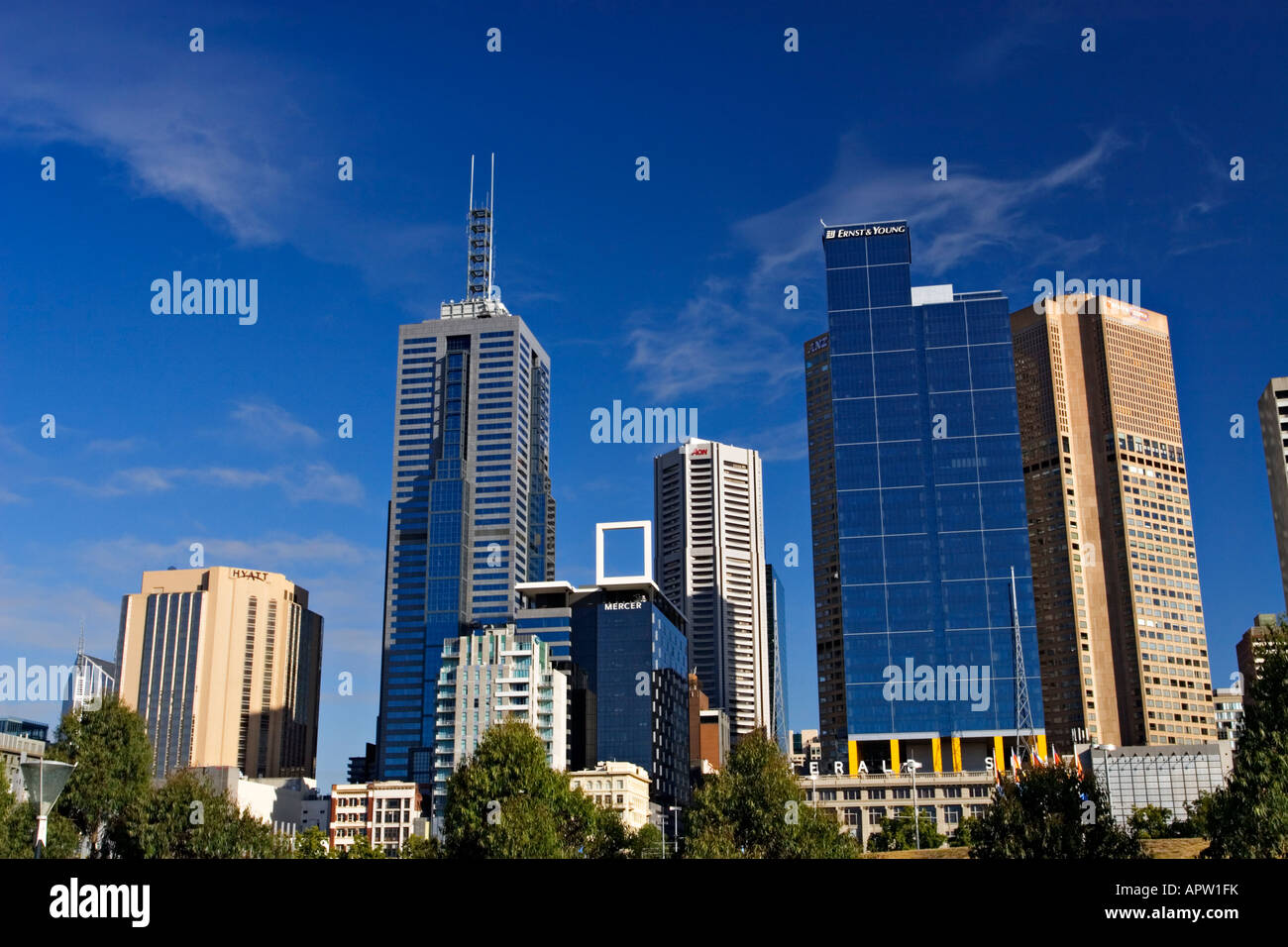 Melbourne Skyline / Modern corporate buildings in Melbourne`s business ...