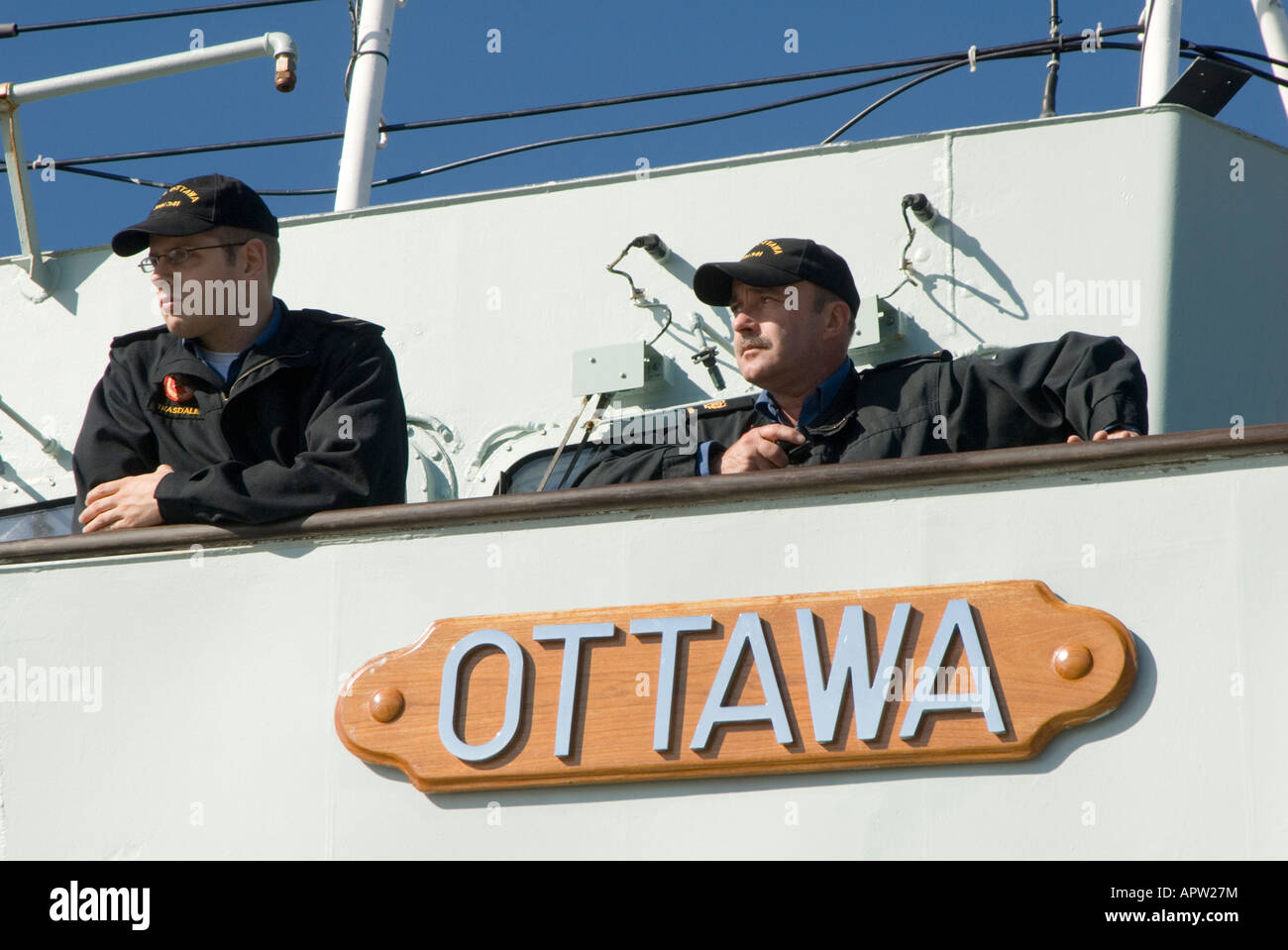Canadian Navy ship in port Stock Photo - Alamy