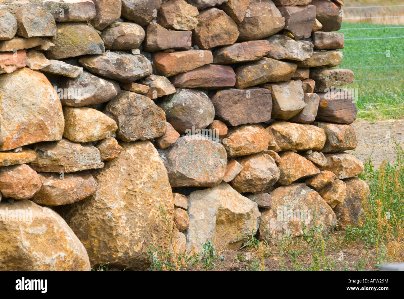 Drystone wall construction Stock Photo - Alamy