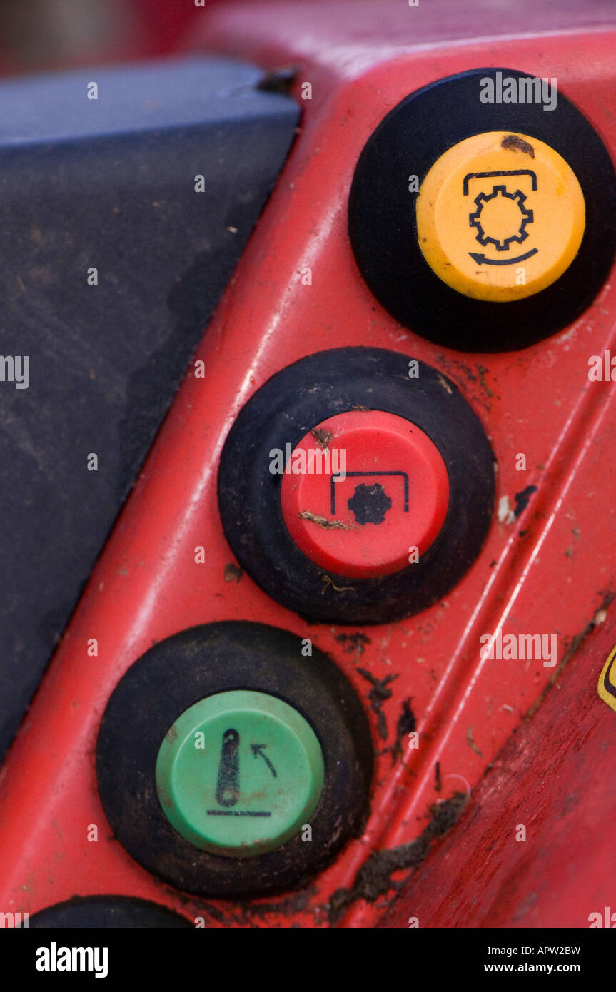 Electronic buttons on tractor Backwheel arch to externally control the ...