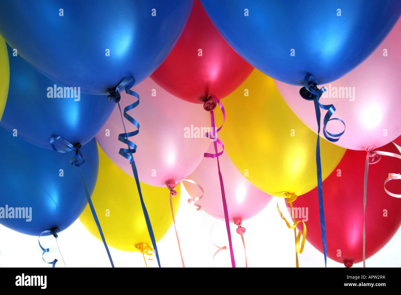 Helium Filled Party Balloons Stock Photo - Alamy