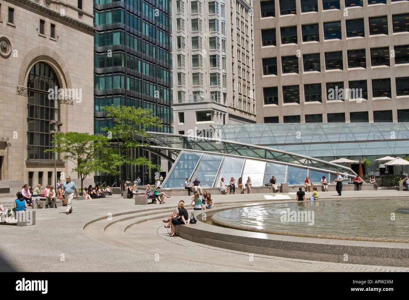 Downtown Toronto business center people on break Stock Photo - Alamy