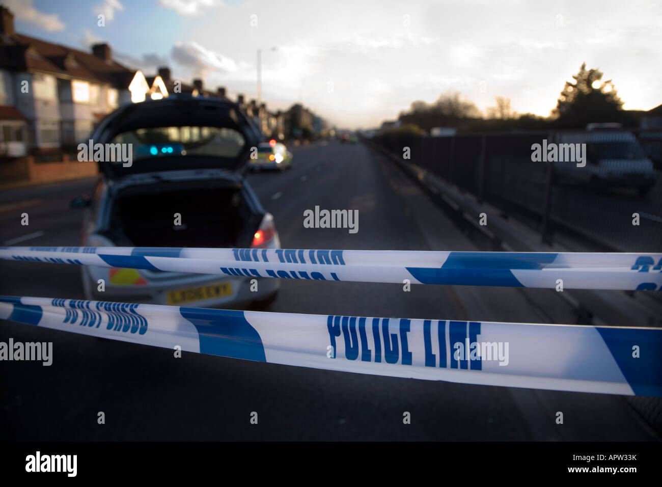 Police attending road traffic accident on the North circular A406 near ...