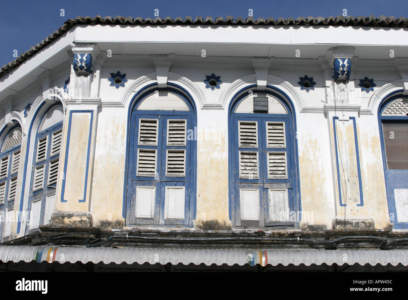 Shophouse Facade George Town Penang Malaysia Stock Photo - Alamy
