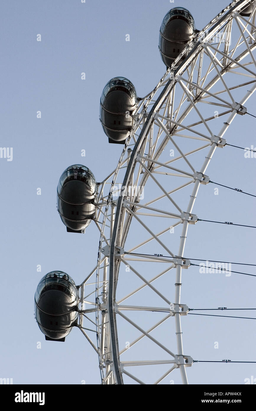 Capsules on the London Eye Stock Photo - Alamy