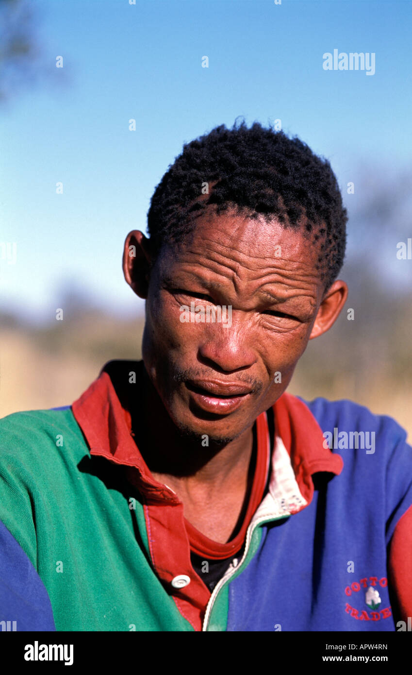 Portrait of Bushman hunter Namibia Stock Photo - Alamy