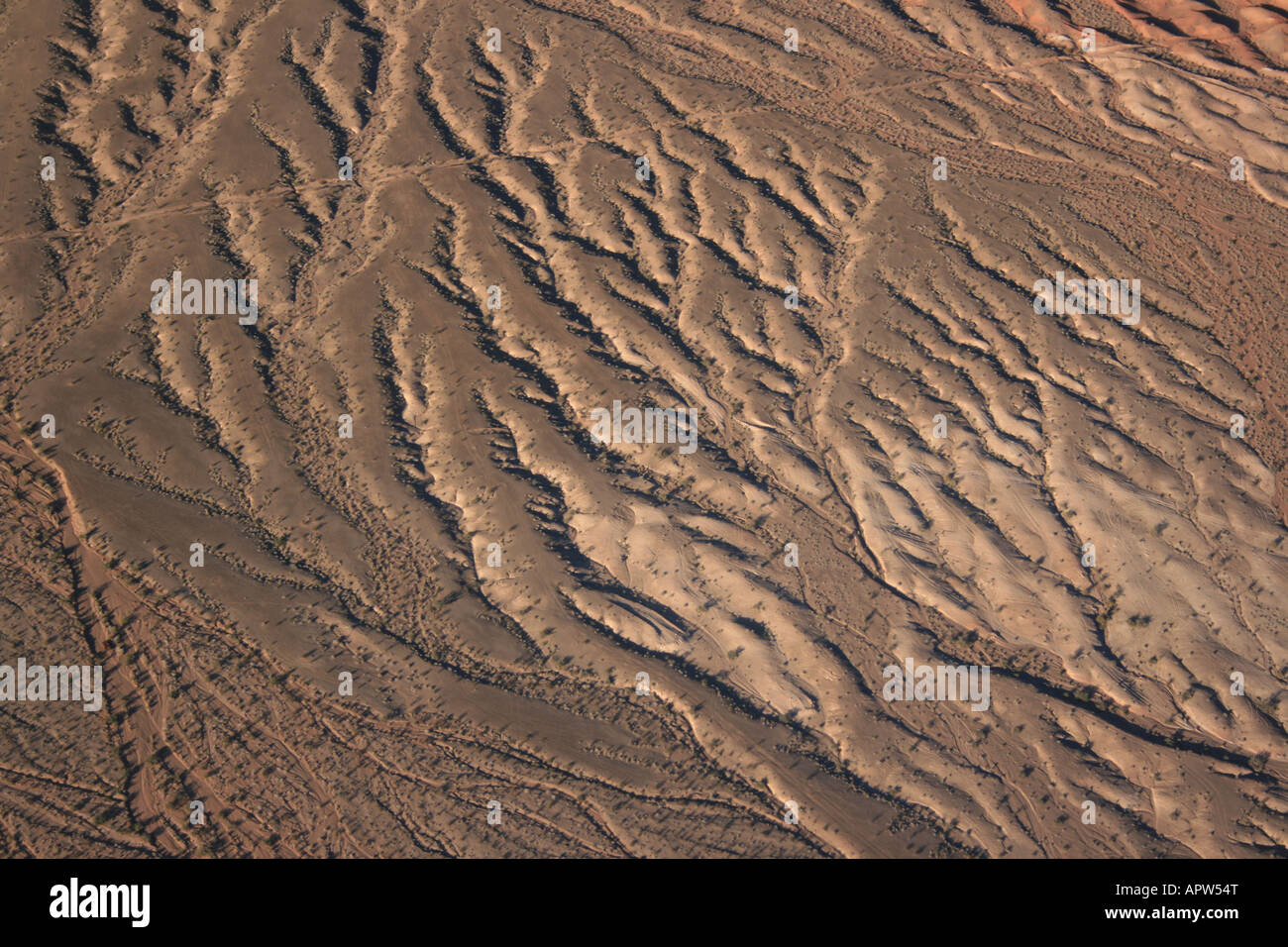Aerial view of the desert Stock Photo - Alamy