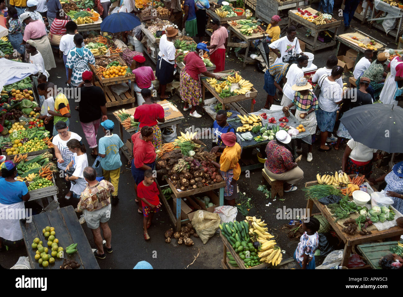 Grenada St. George’s Market Square,produce fruit fruits vegetable ...