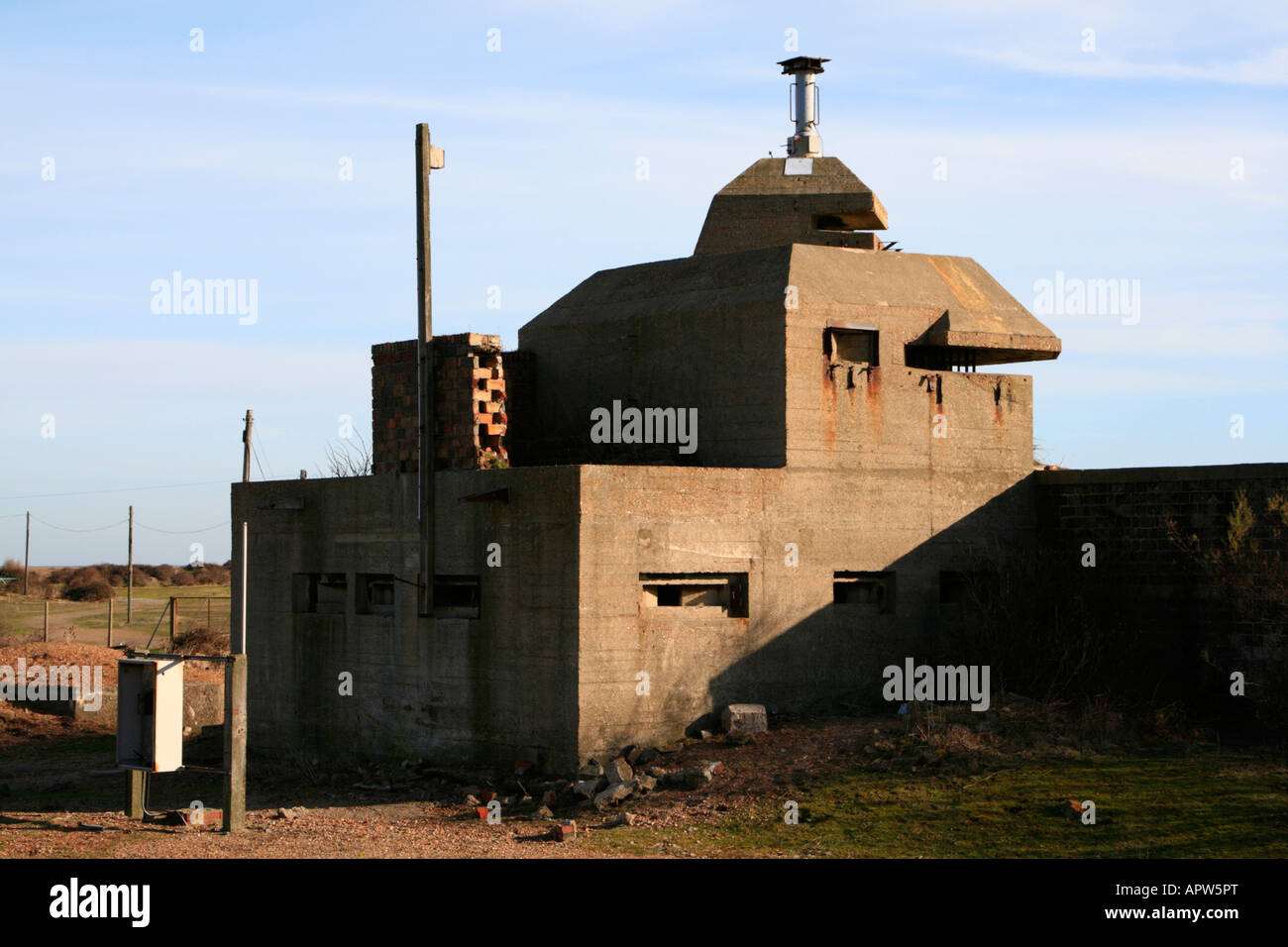 wartime defence bunkers by landguard fort felixstowe suffolk coast ...