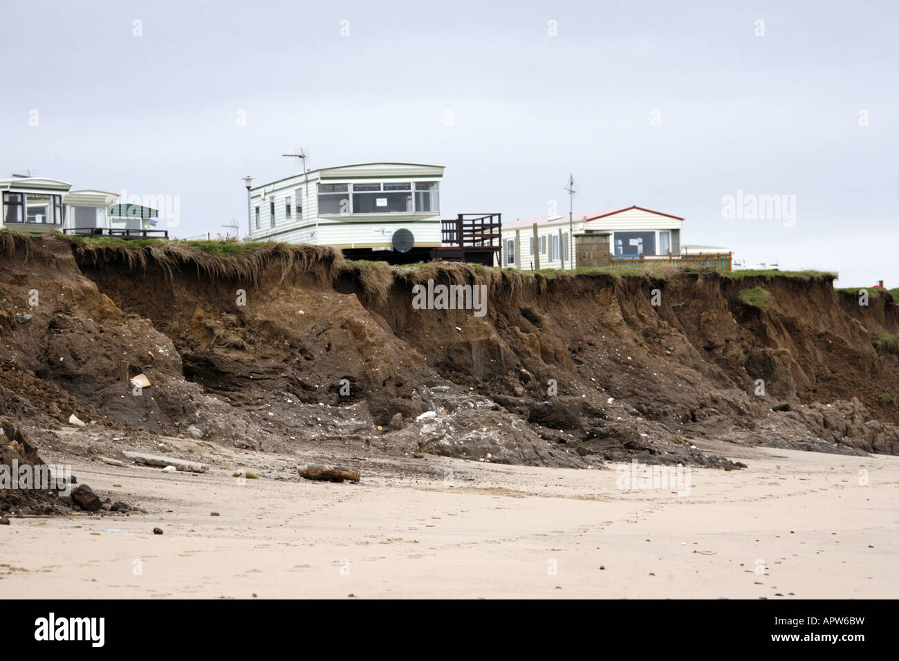 Severe coastal erosion on the Yorkshire Coast beteen Hornsea and Stock ...
