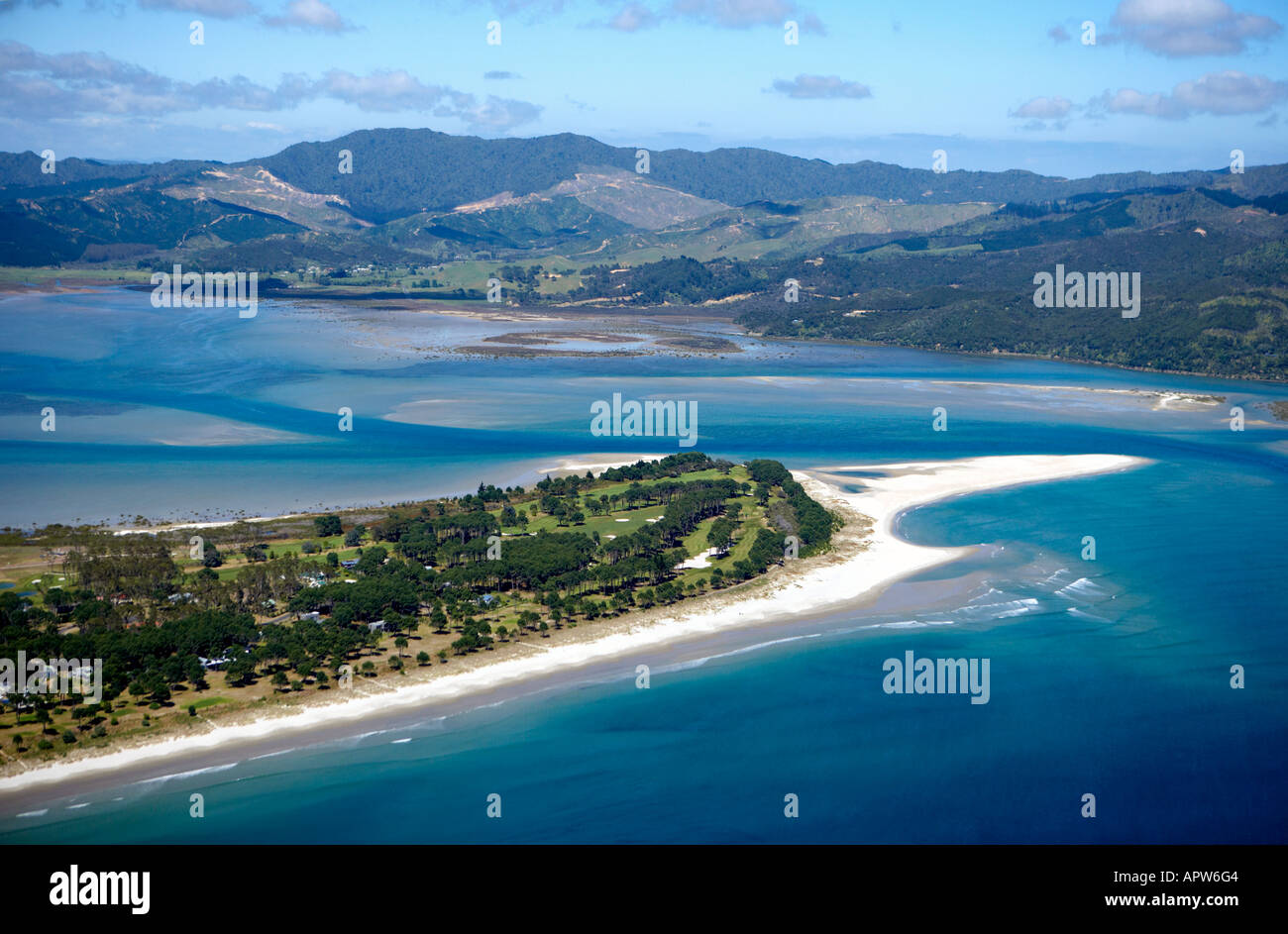 Aerial images Matarangi Coromandel New Zealand Stock Photo - Alamy