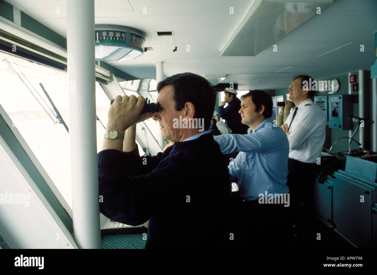 The bridge of a cross channel ferry Stock Photo - Alamy