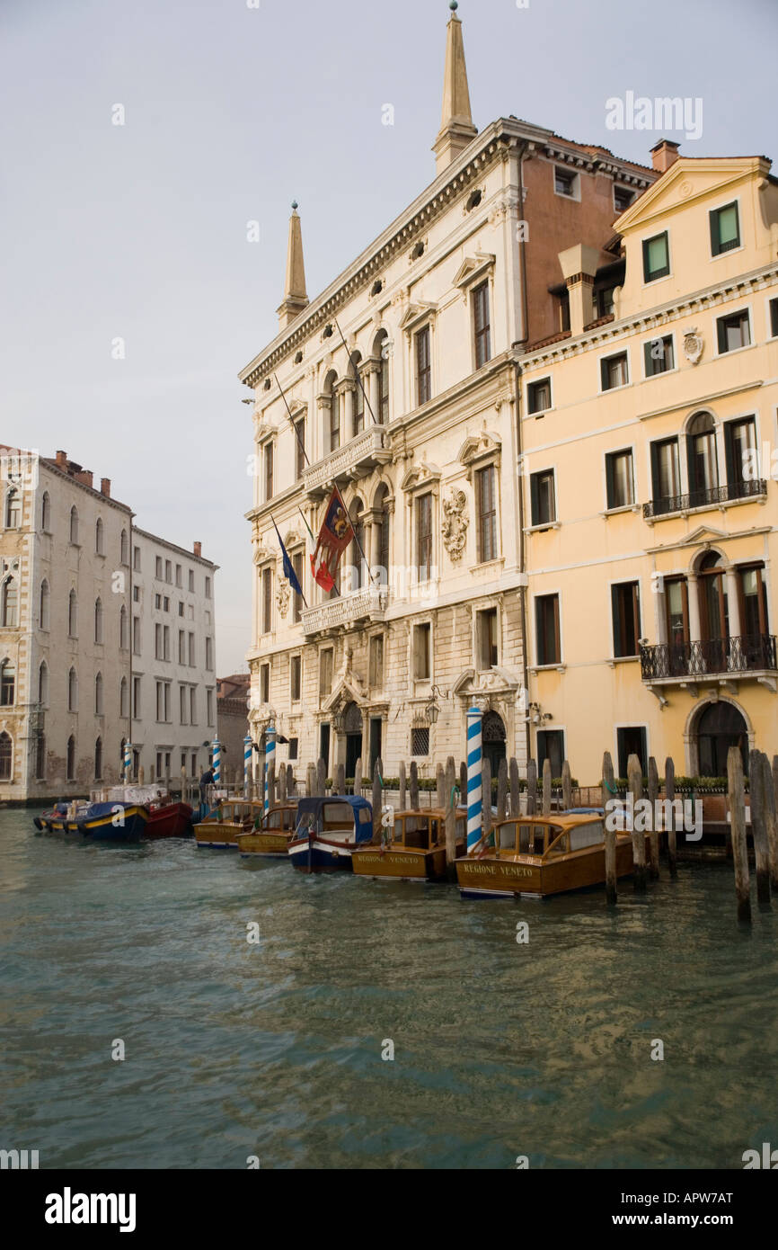 Old Palazzo building on the Grand Canal from the water bus, the ...