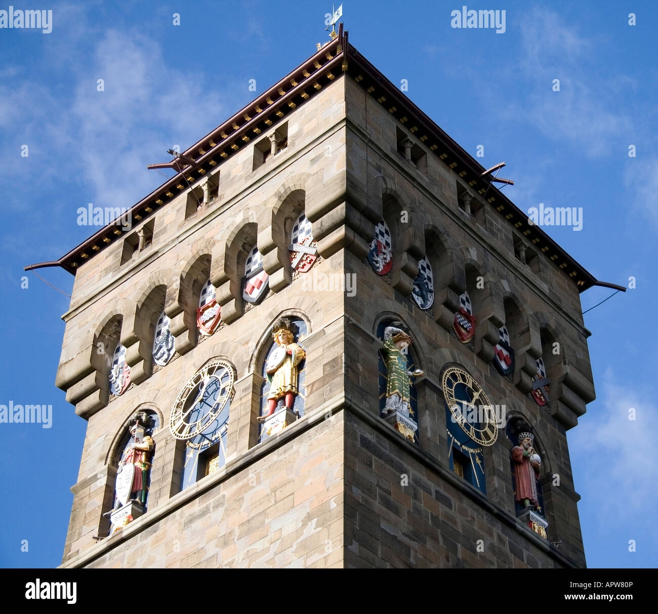 Gothic castle tower cardiff castle hi-res stock photography and images ...