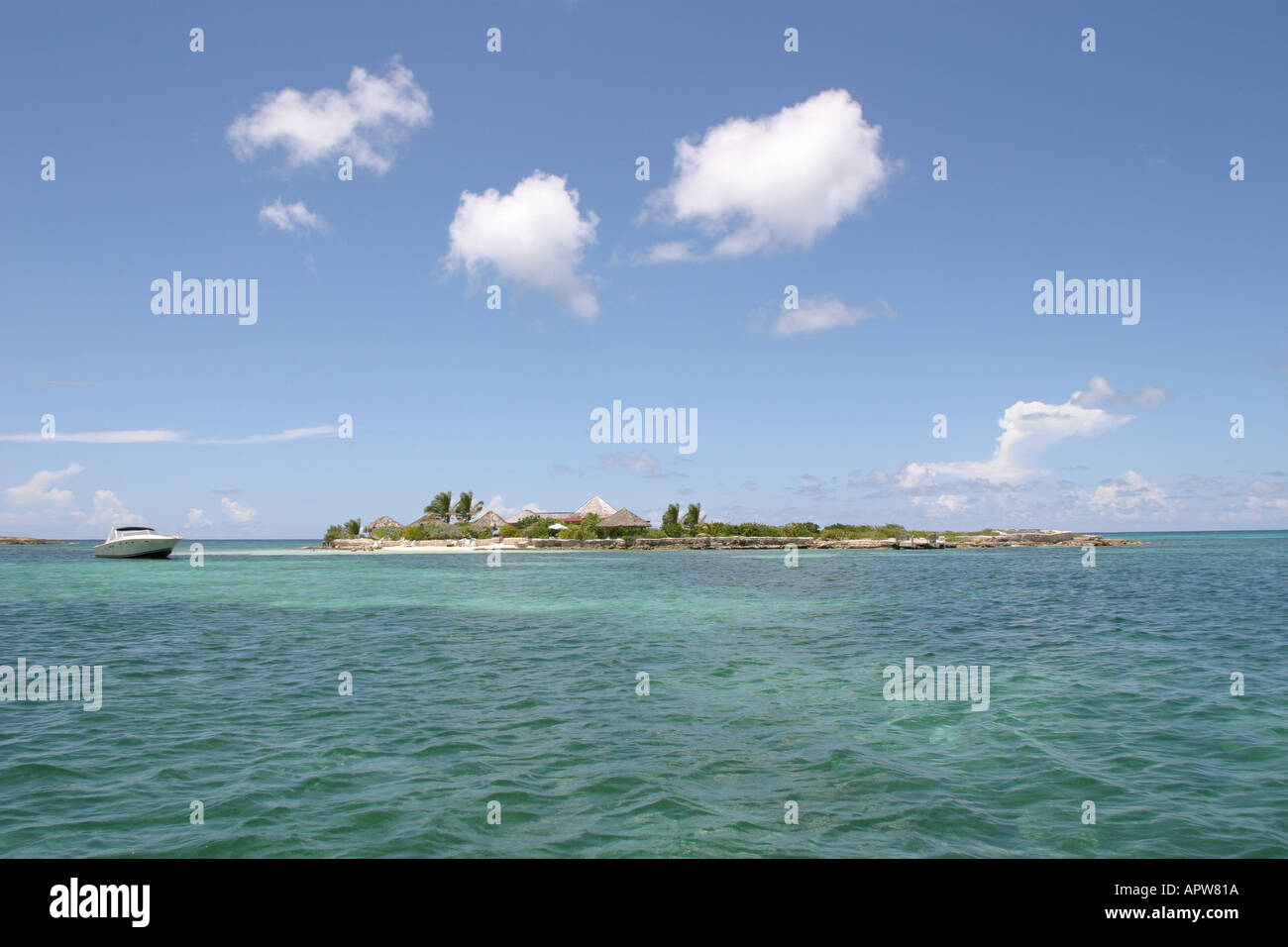 Caribbean Island in Island Harbour in the caribbean sea off Anguilla ...
