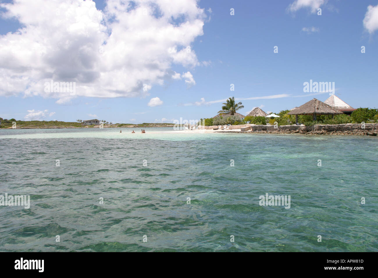 Caribbean Island in Island Harbour in the caribbean sea off Anguilla ...