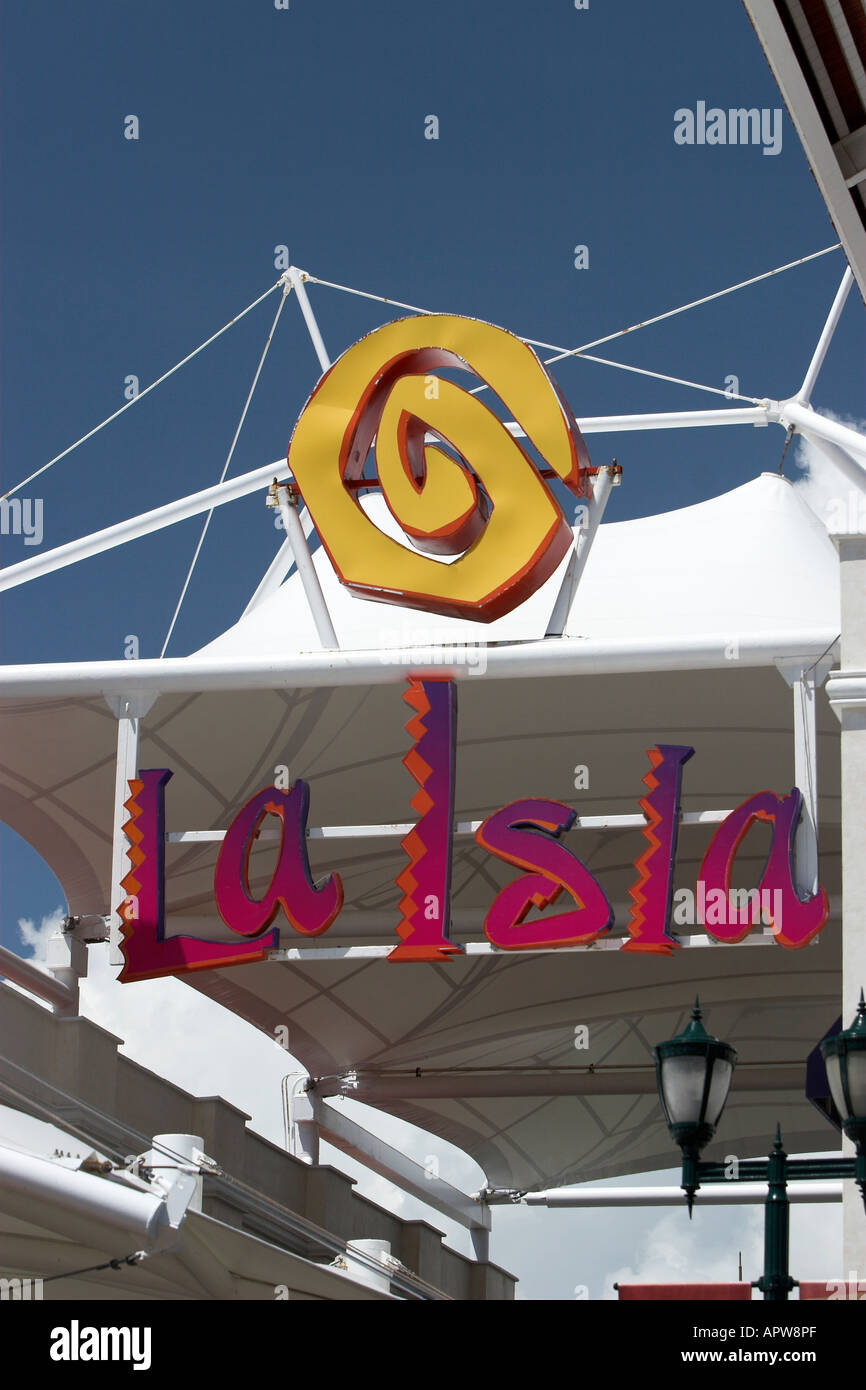Colourful La Isla shopping mall sign Cancun Quintana Roo Mexico Stock ...