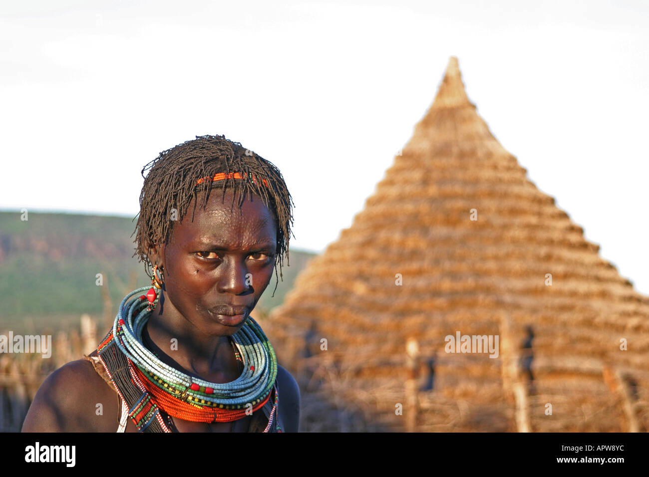 young Toposa woman, portrait, Sudan Stock Photo - Alamy