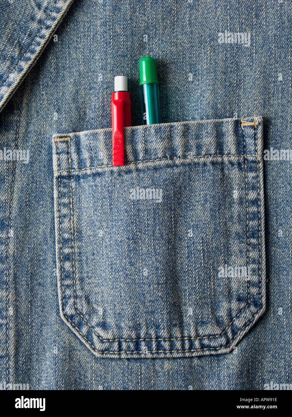 Pens in pocket hi-res stock photography and images - Alamy