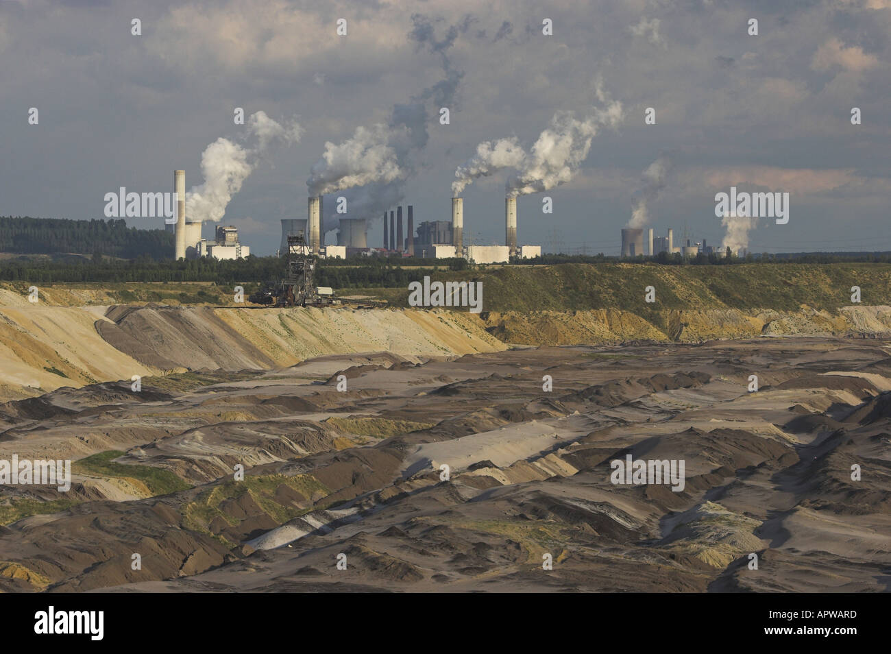 brown coal surface mining, Germany, North Rhine-Westphalia Stock Photo ...
