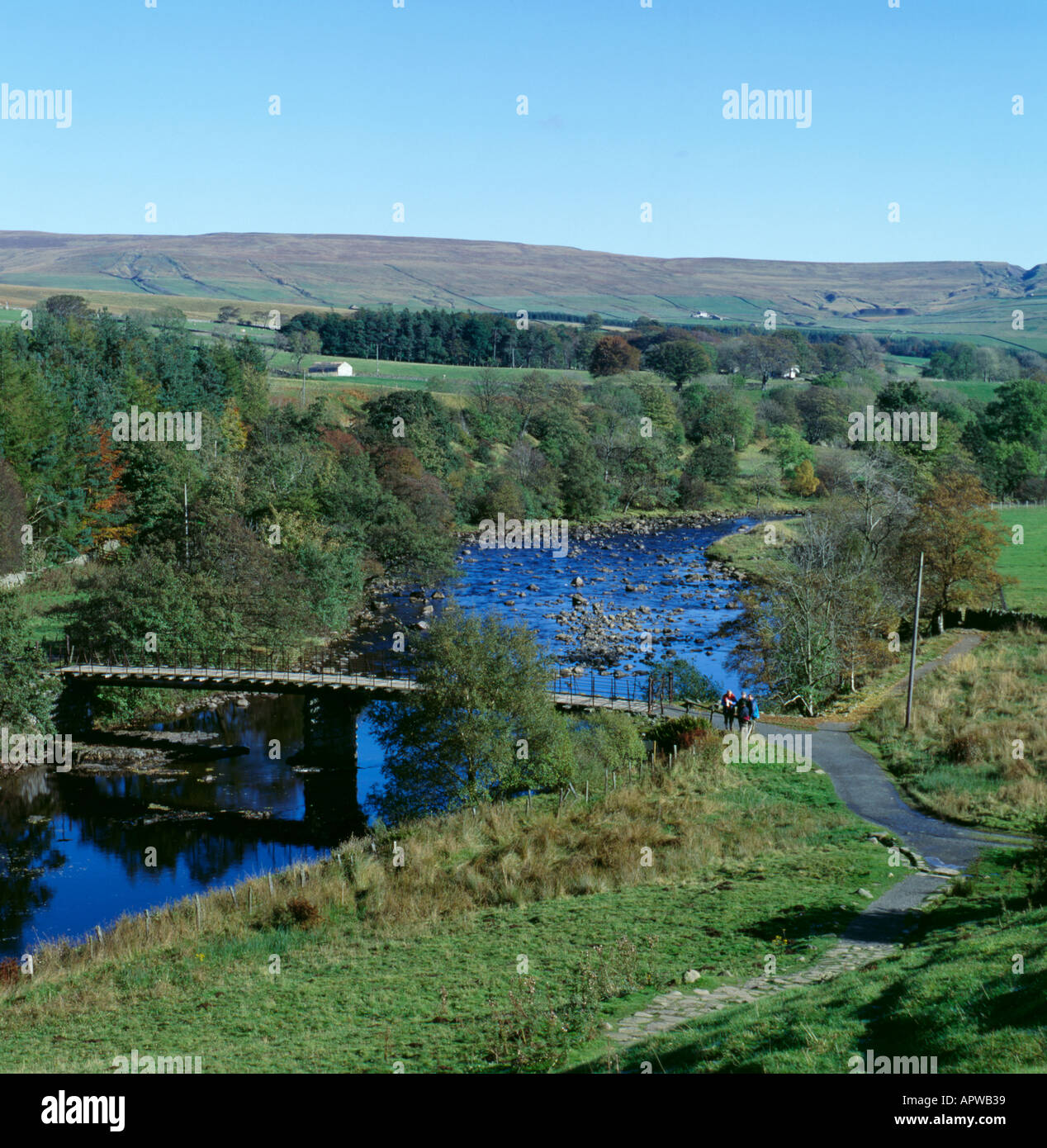River Tees at Holwick, upper Teesdale, above Middleton-in-Teesdale ...