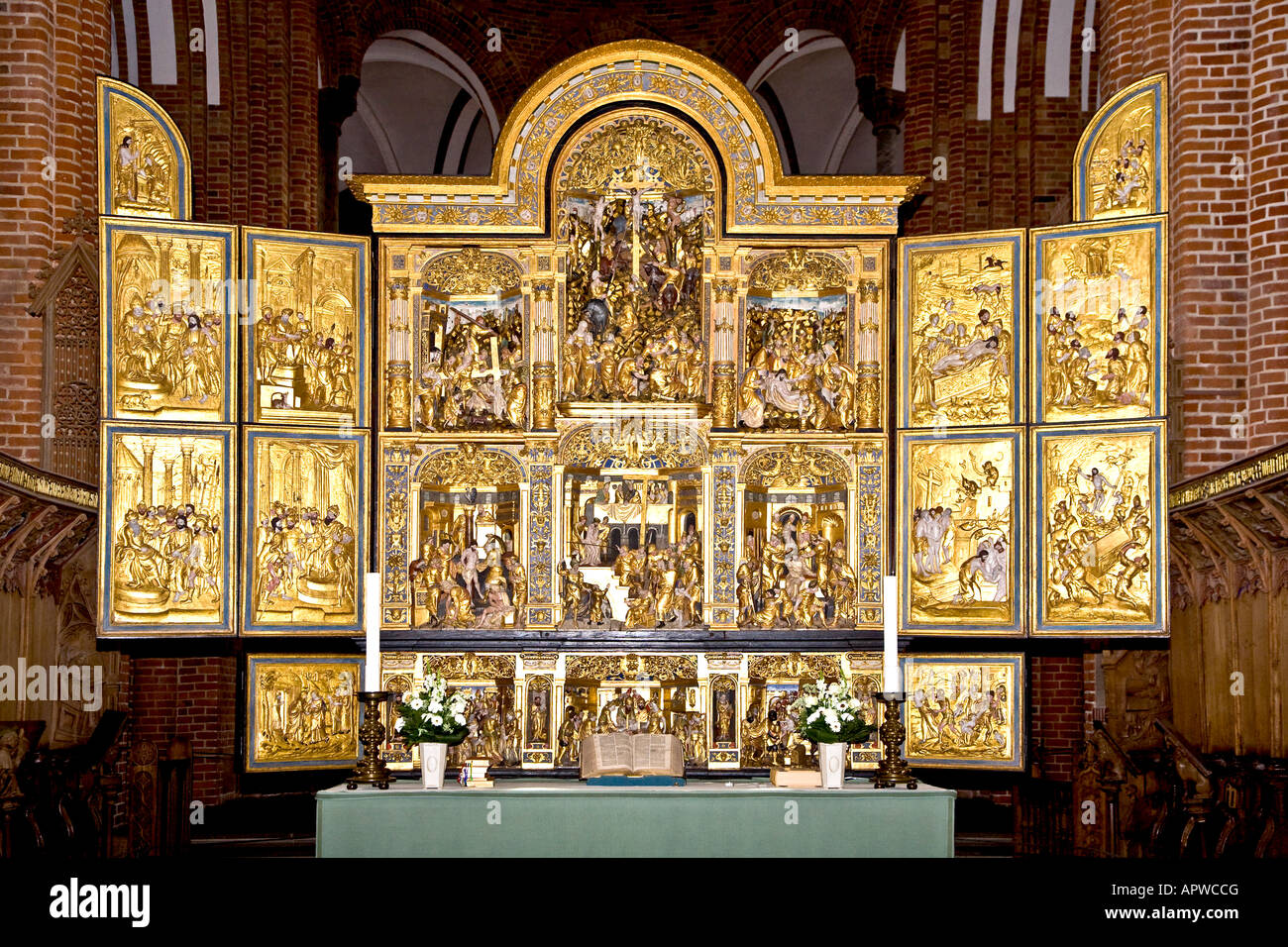 The triptych in Roskilde Cathedral Stock Photo - Alamy