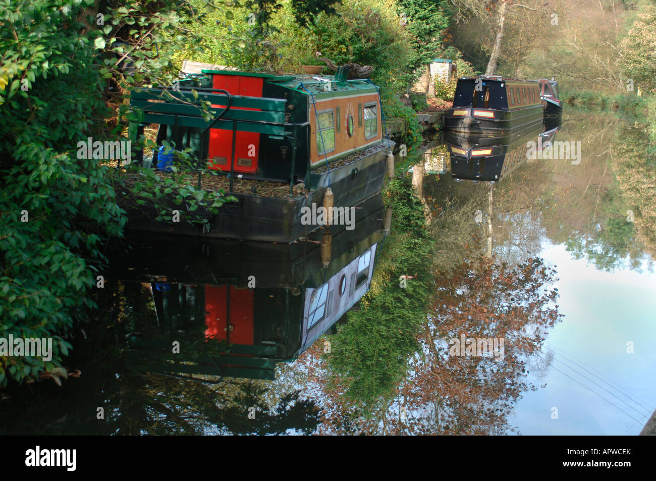 Narrow Boats On The Cauldon Canal Stock Photo - Alamy
