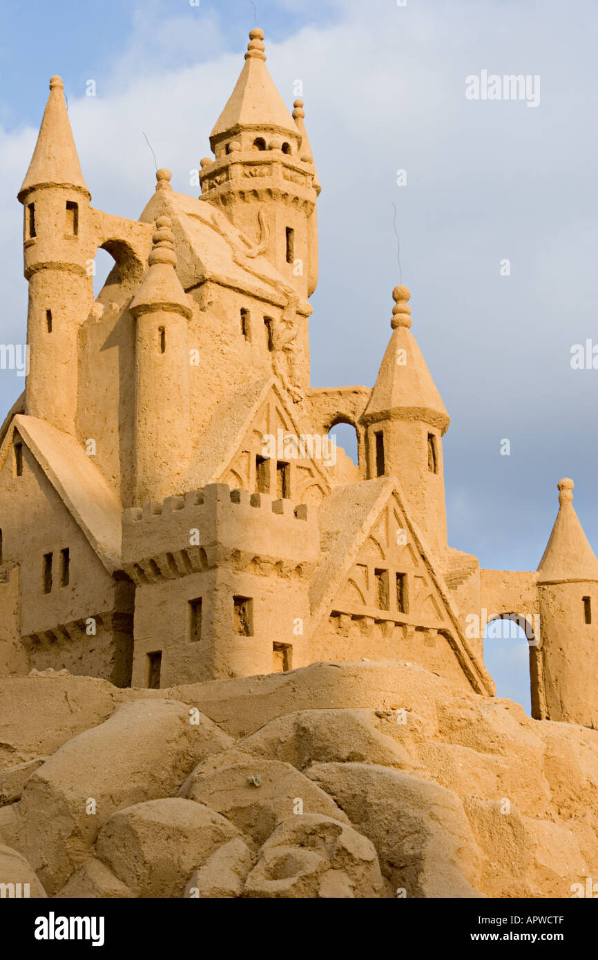 Stock Photo of Sand Sculptured Castle Stock Photo - Alamy