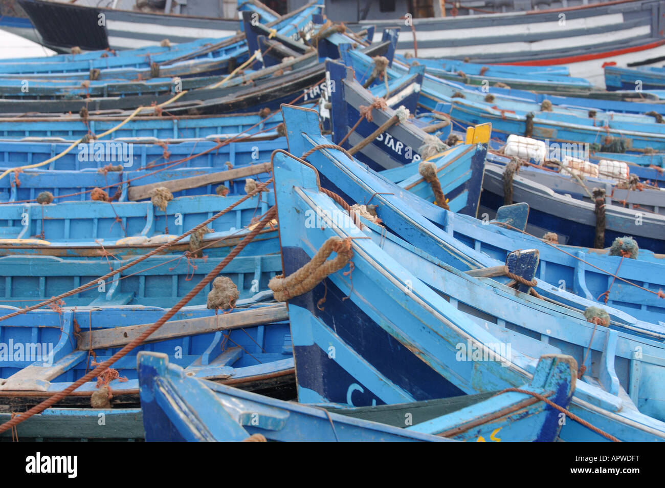 Blue fishingboats hi-res stock photography and images - Alamy