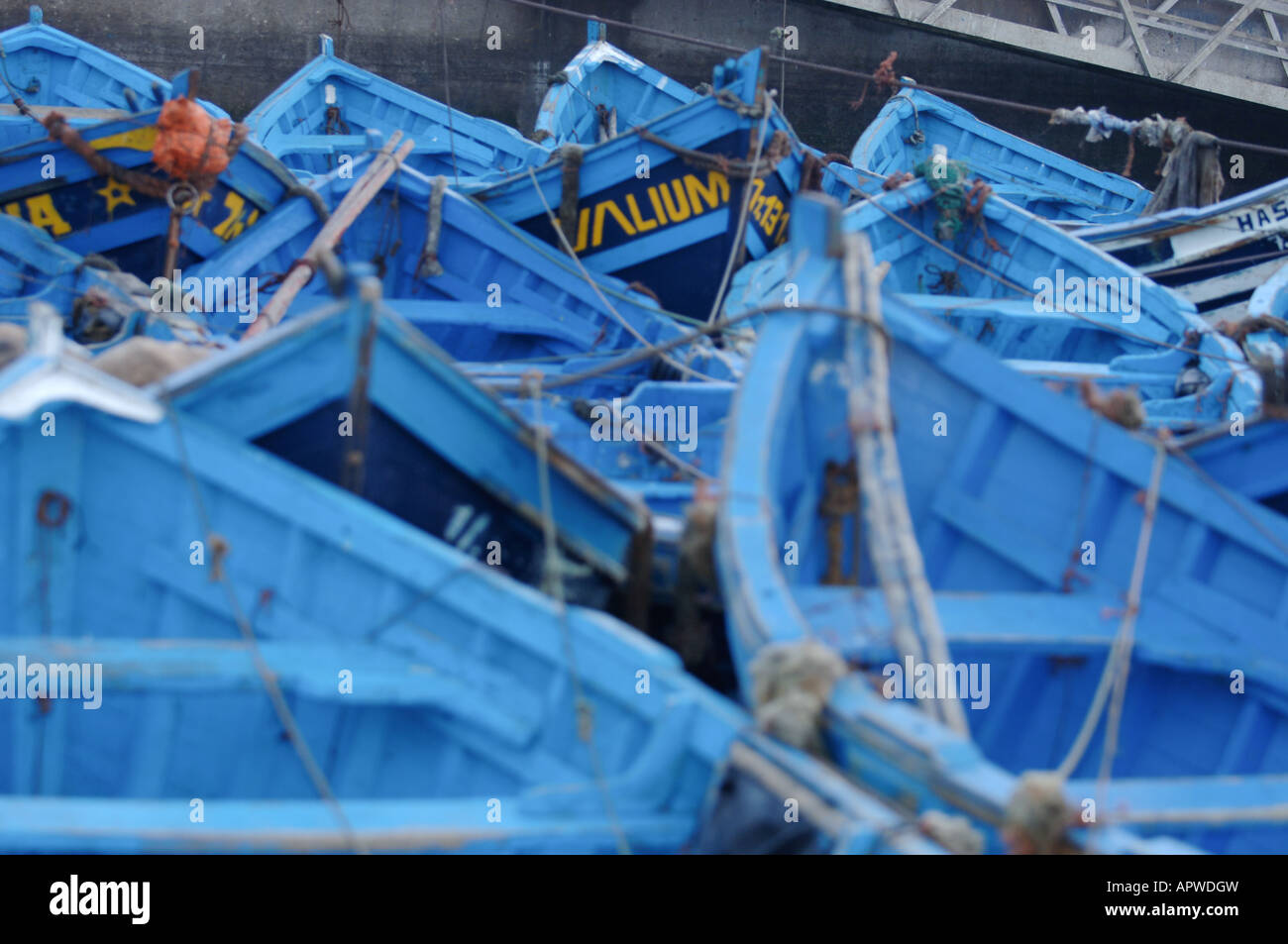 Blue fishingboats hi-res stock photography and images - Alamy