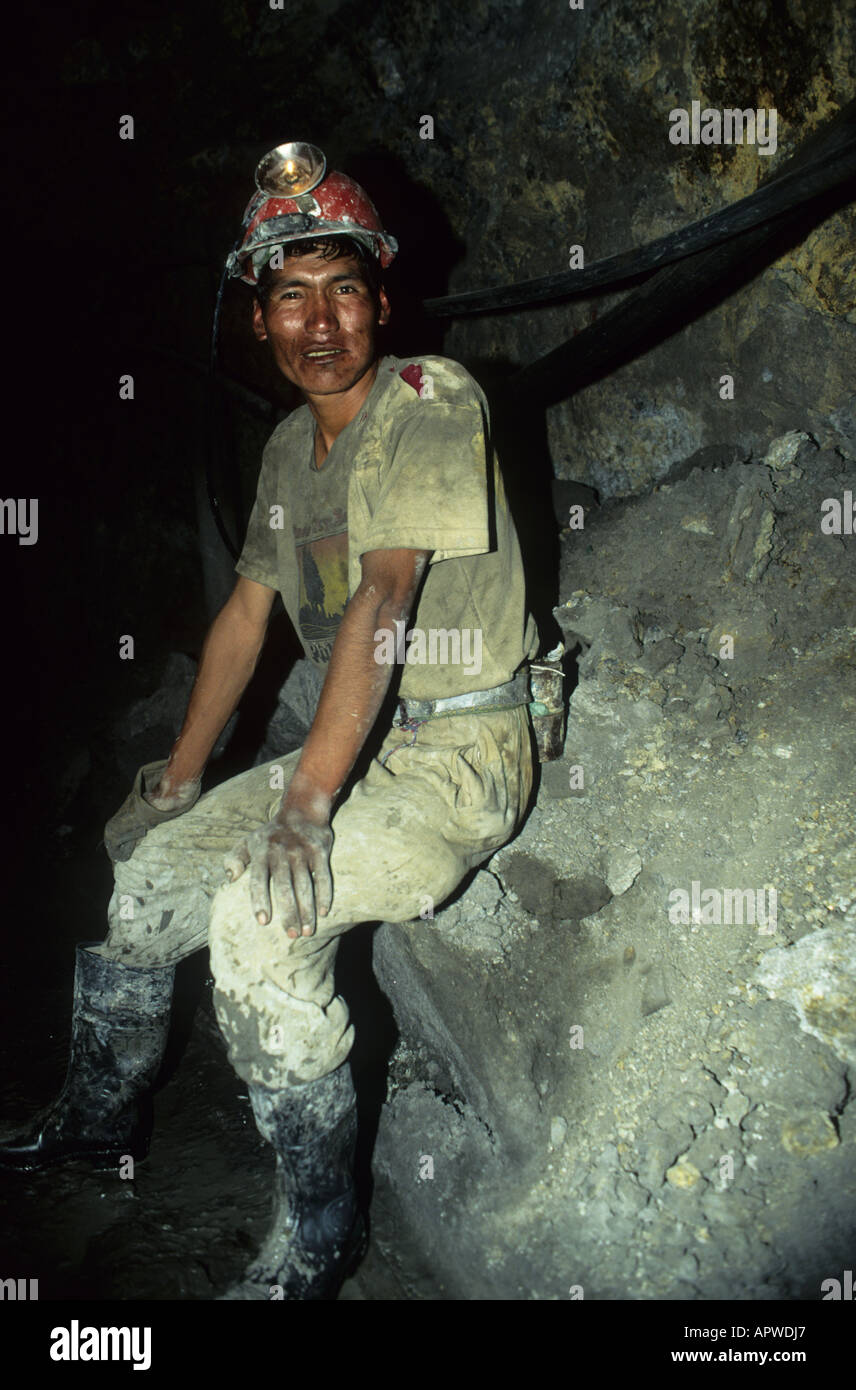 Miner taking a rest in Cerro Rico. Potosi, Bolivia Stock Photo - Alamy
