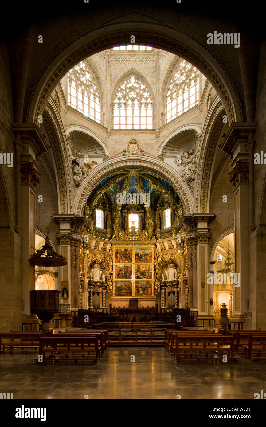 Valencia Cathedral interior Valencia Spain Stock Photo - Alamy