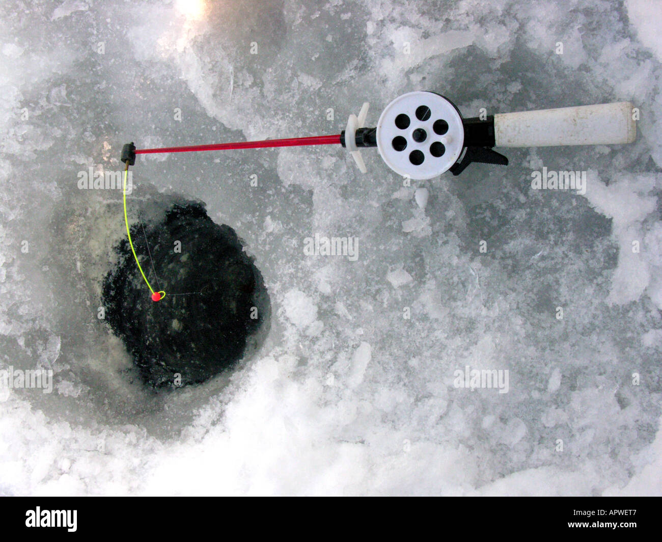 Ice fishing in Ural Mountains Russia Stock Photo - Alamy