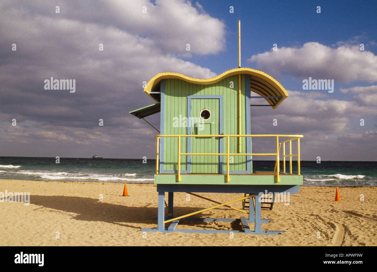 Florida, Miami Beach, Art Deco architecture, South Beach lifeguard ...