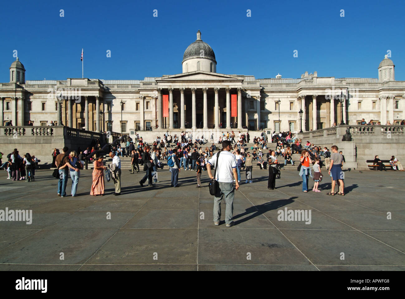 London Trafalgar Square and the National Portrait Gallery England UK ...
