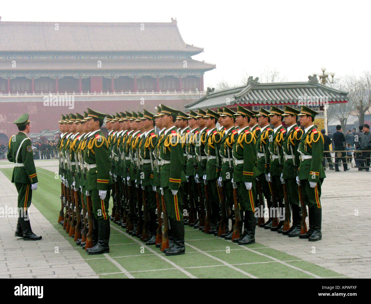 Soldiers on parade Tiananmen Square Beijing China Stock Photo - Alamy