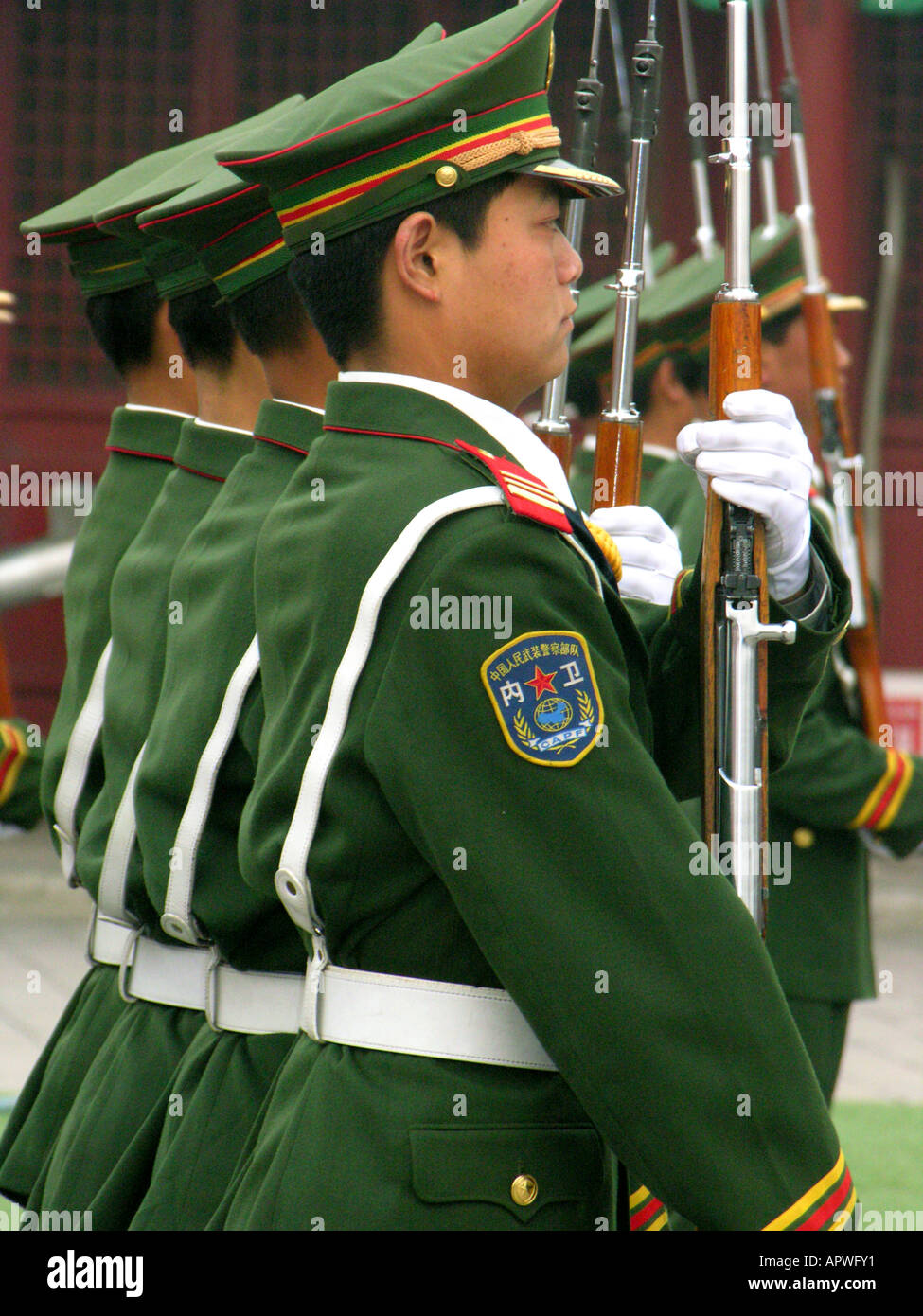 Soldiers on parade Tiananmen Square Beijing China Stock Photo - Alamy