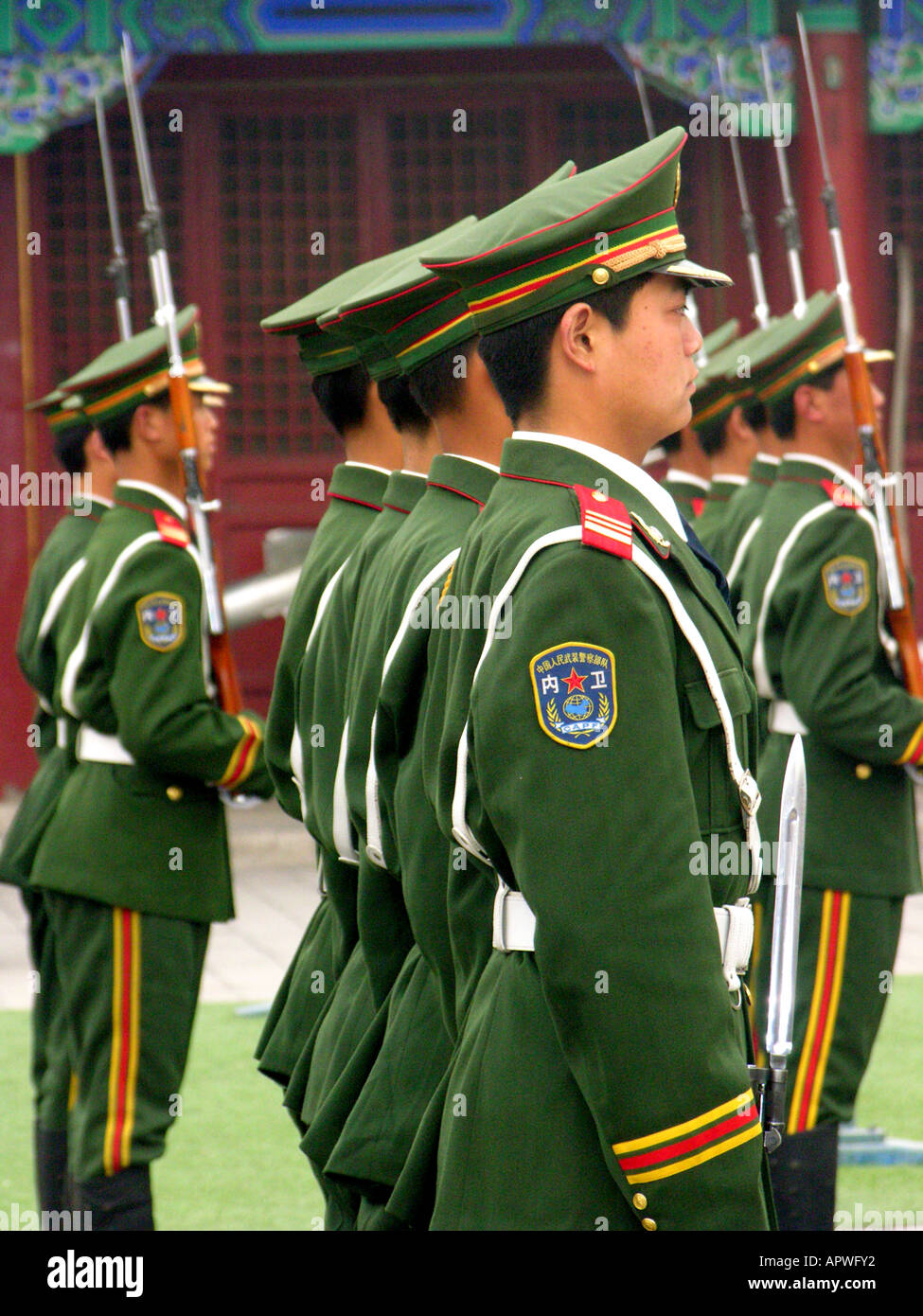 Soldiers on parade Tiananmen Square Beijing China Stock Photo - Alamy