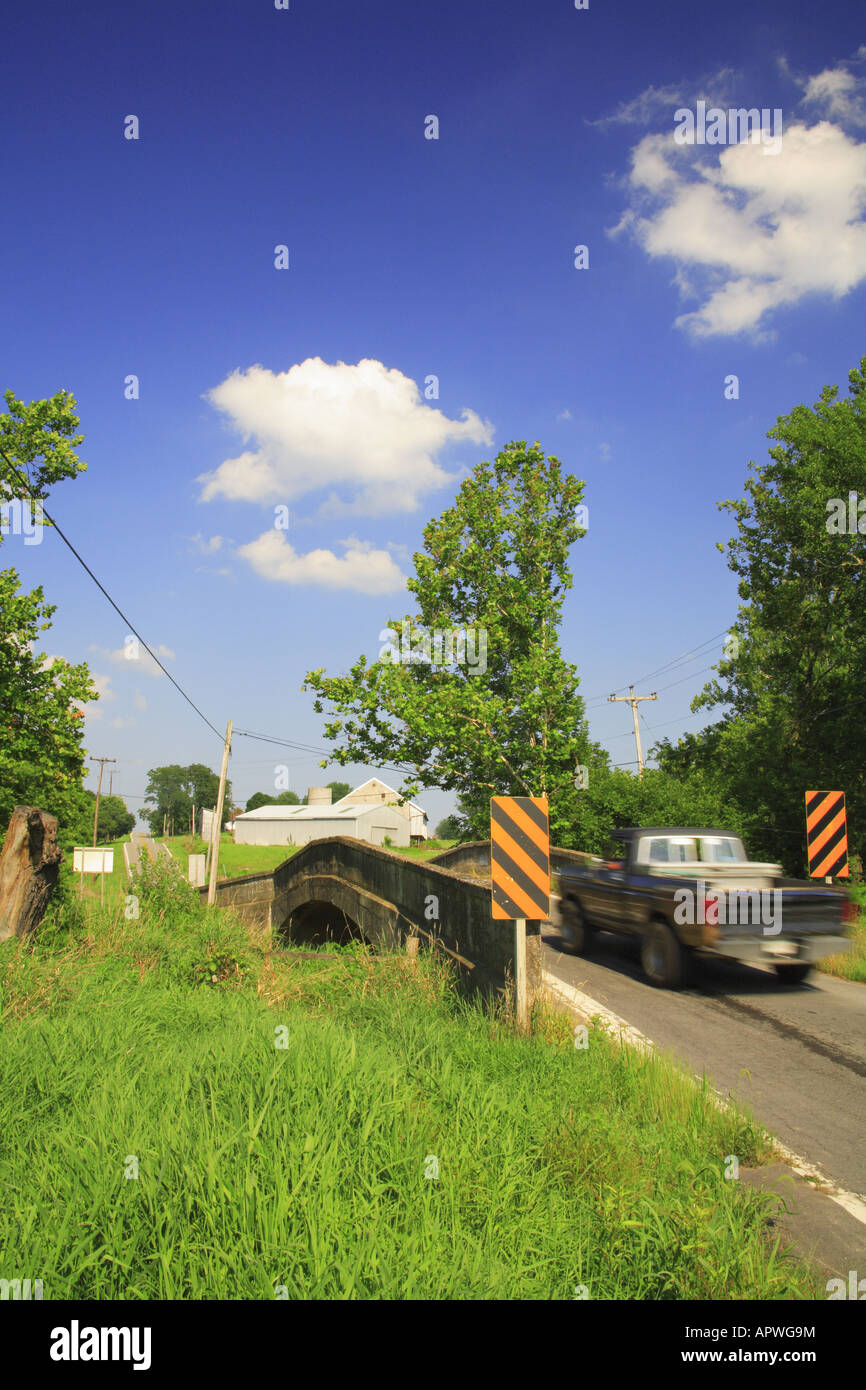 Truck Crossing One Lane Bridge, Charlton, Maryland, USA Stock Photo - Alamy
