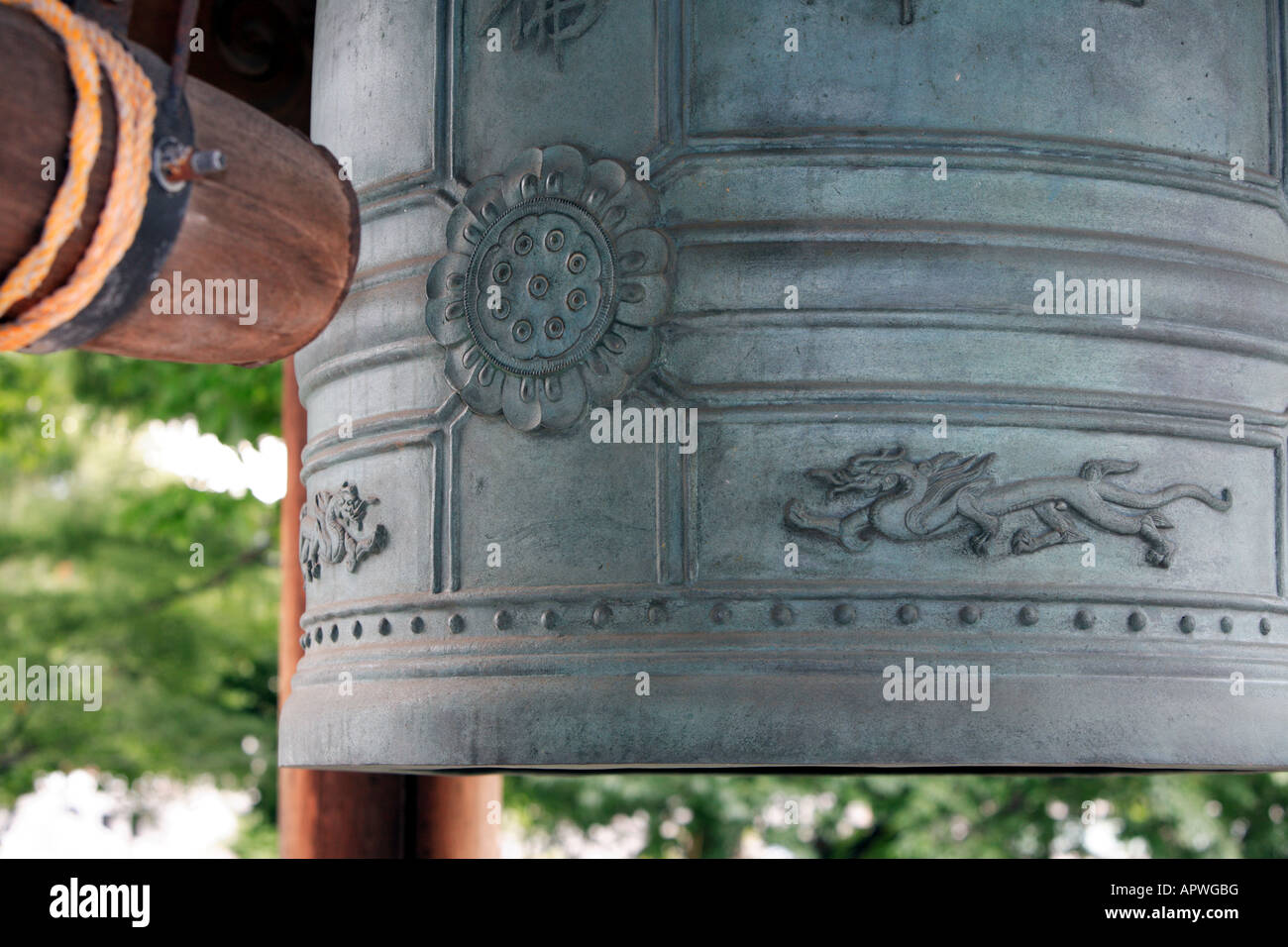 Bell in Higashi Honganji temple in Sapporo Hokkaido Japan Stock Photo ...