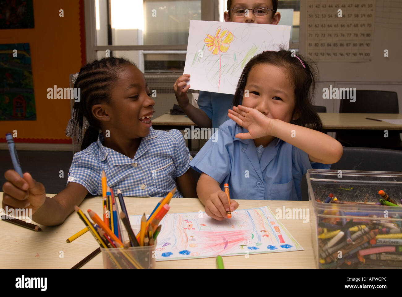 Uk school children class fun hi-res stock photography and images - Alamy