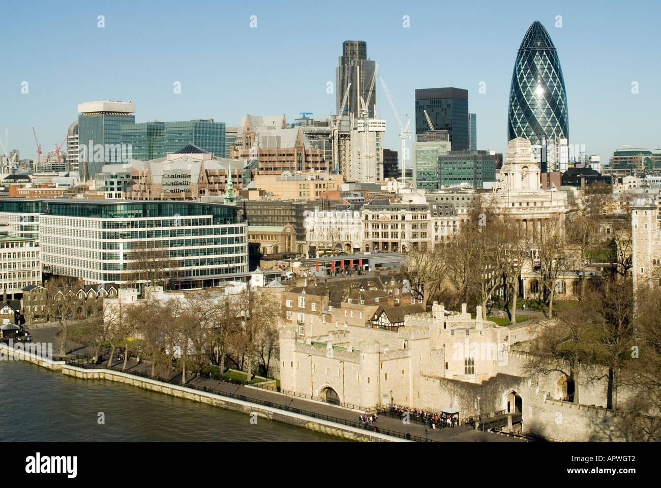 London winter view of the Tower of London a UNESCO World Heritage Site ...