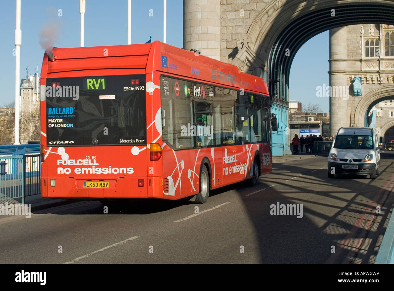 Back of environmentally friendly red Hydrogen fuel cell technology zero ...