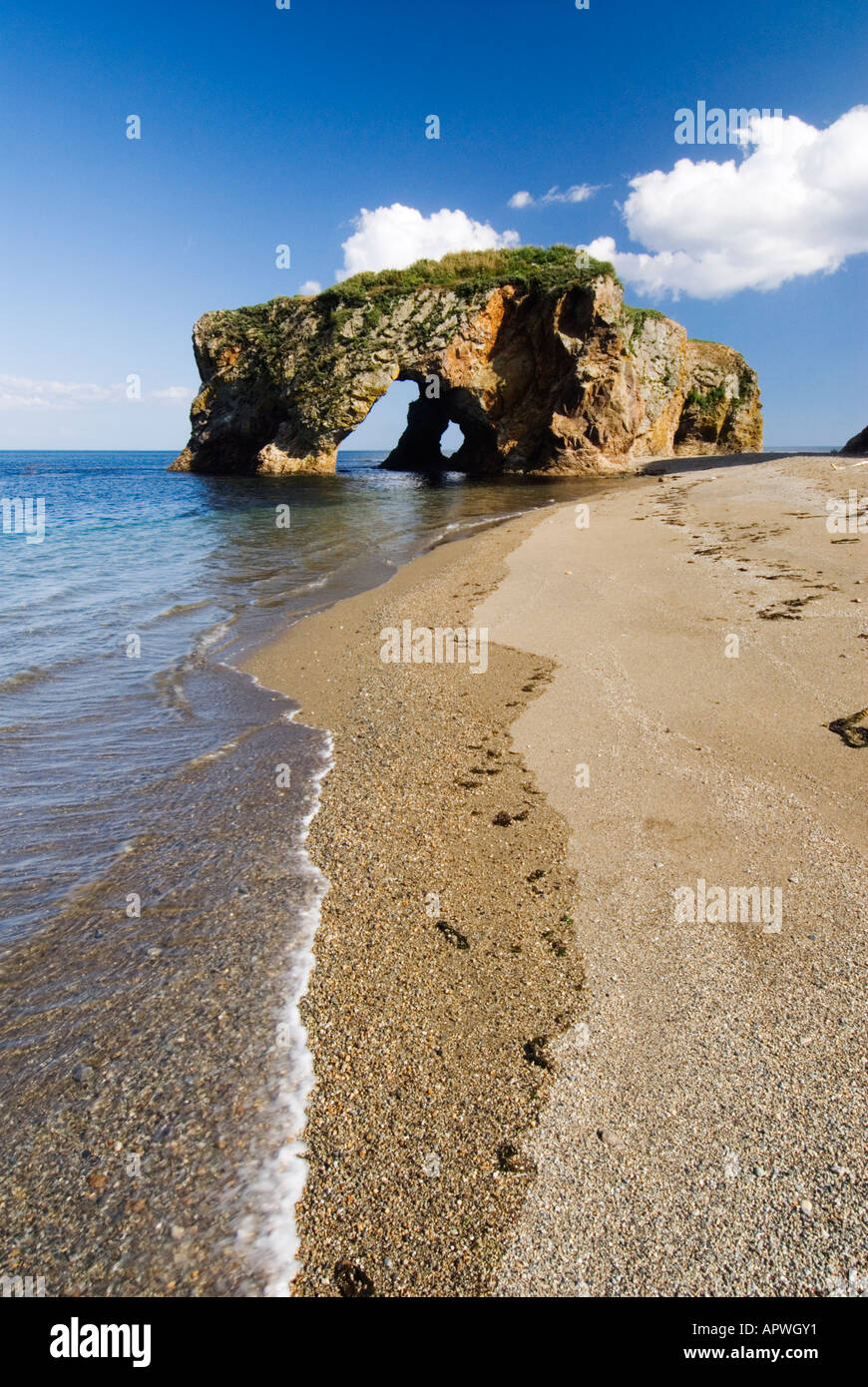 Coastal rock formations at Cape Velikan on Sakhalin Island Russia Stock ...
