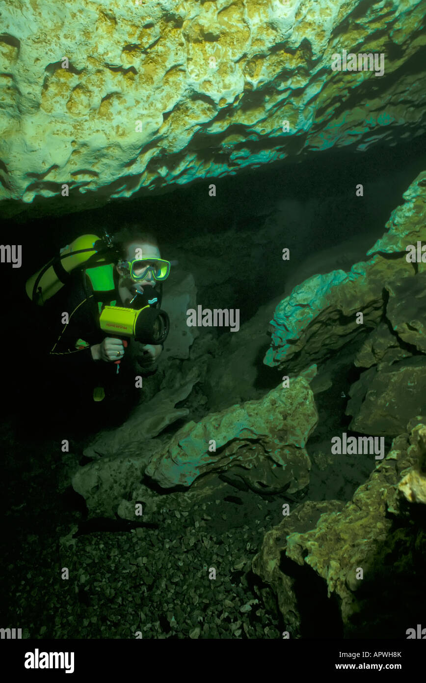 Devils Den fresh water spring diving Florida Stock Photo - Alamy